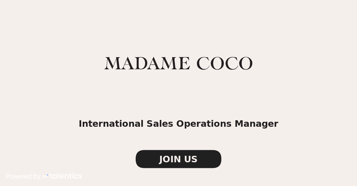 Madame Coco | International Sales Operations Manager