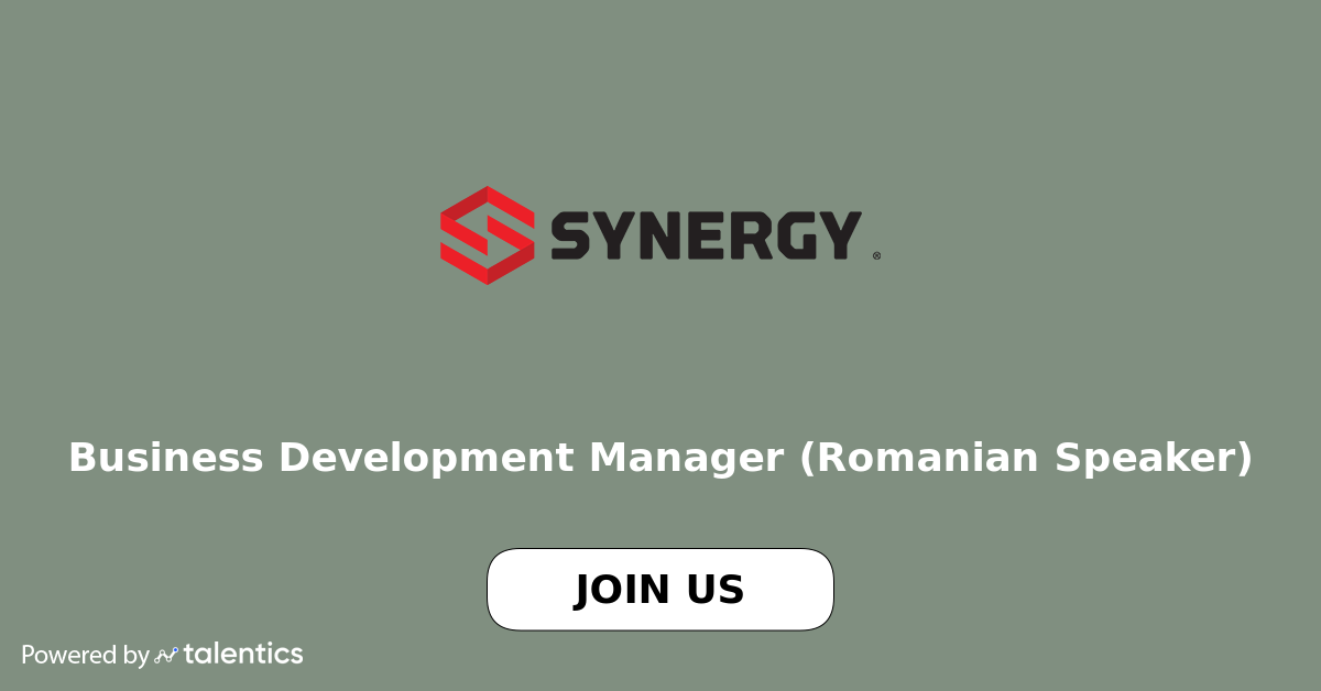 Synergy | Business Development Manager (Romanian Speaker)